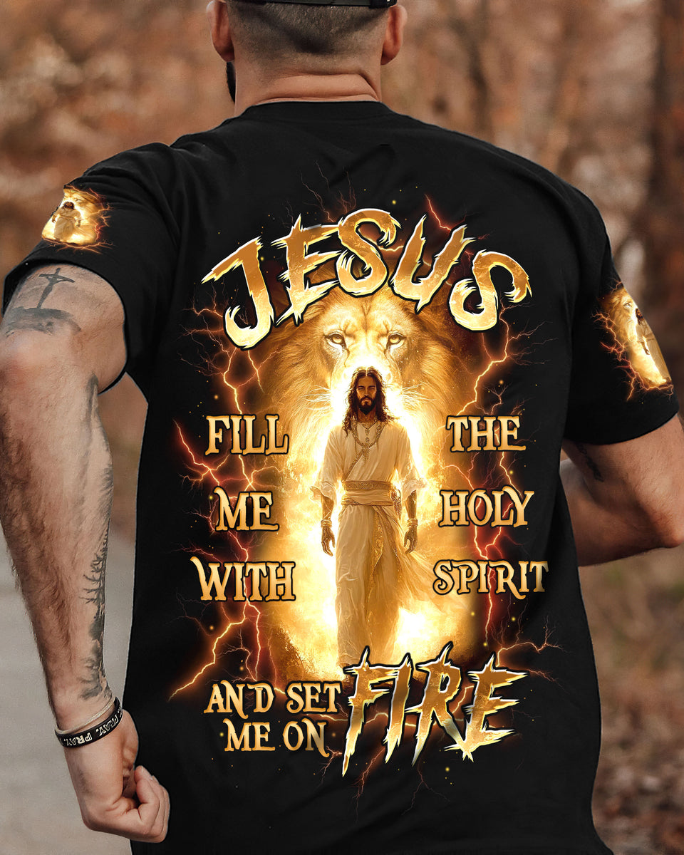 Jesus Fill Me With The Holy Spirit Lion Men's All Over Print Shirt - T ...