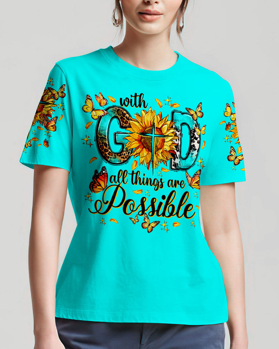 With God All Things Are Possible Women's All Over Print Shirt - Ty0407 – Faith Hope Love