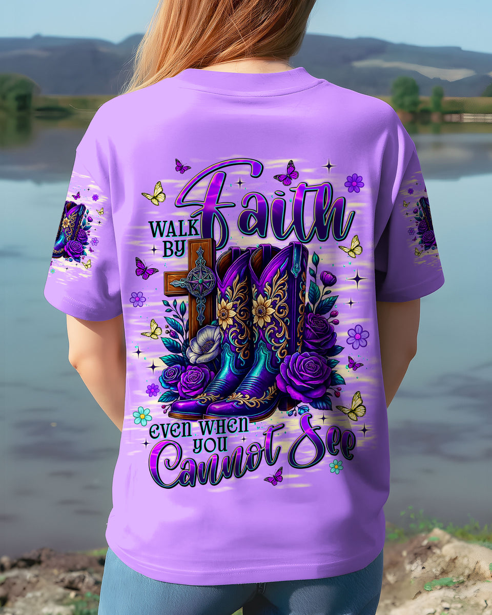 Walk By Faith Even When You Cannot See Women's All Over Print Shirt ...