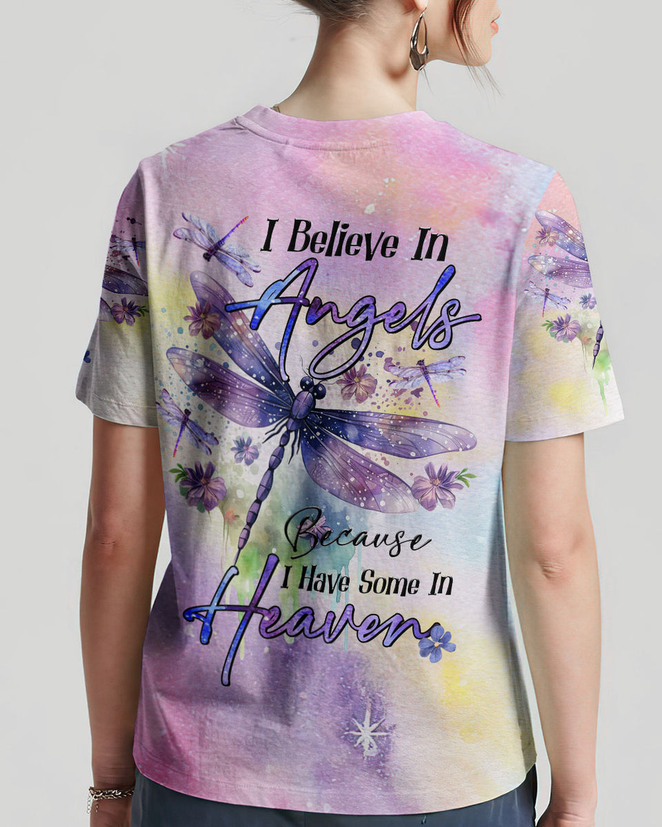 I Believe In Angels Dragonfly Women's All Over Print Shirt - Tltr14092 ...