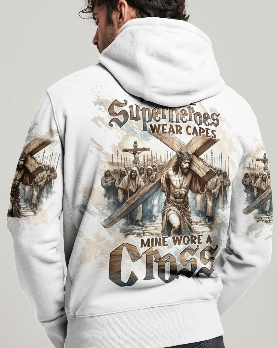 Not All Superheroes Wear Capes Mine Wore A Cross Men's All Over Print ...