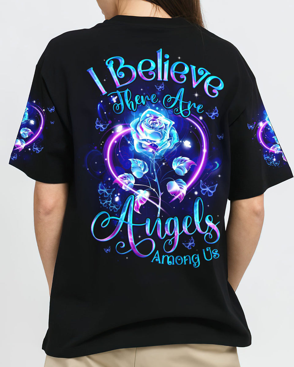 I Believe There Are Angels Among Us Rose Women's All Over Print Shirt ...