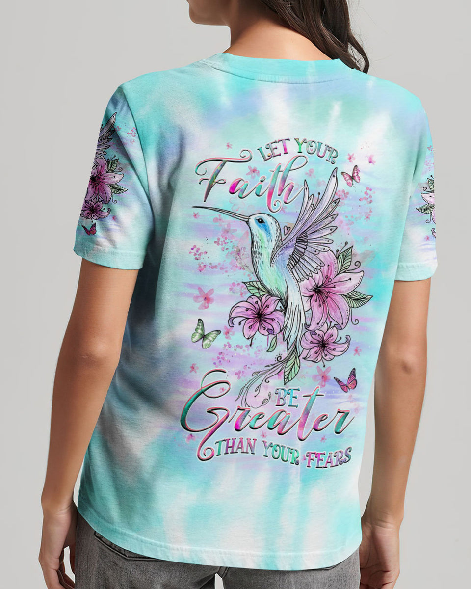 Let Your Faith Be Greater Than Your Fear Women's All Over Print Shirt ...