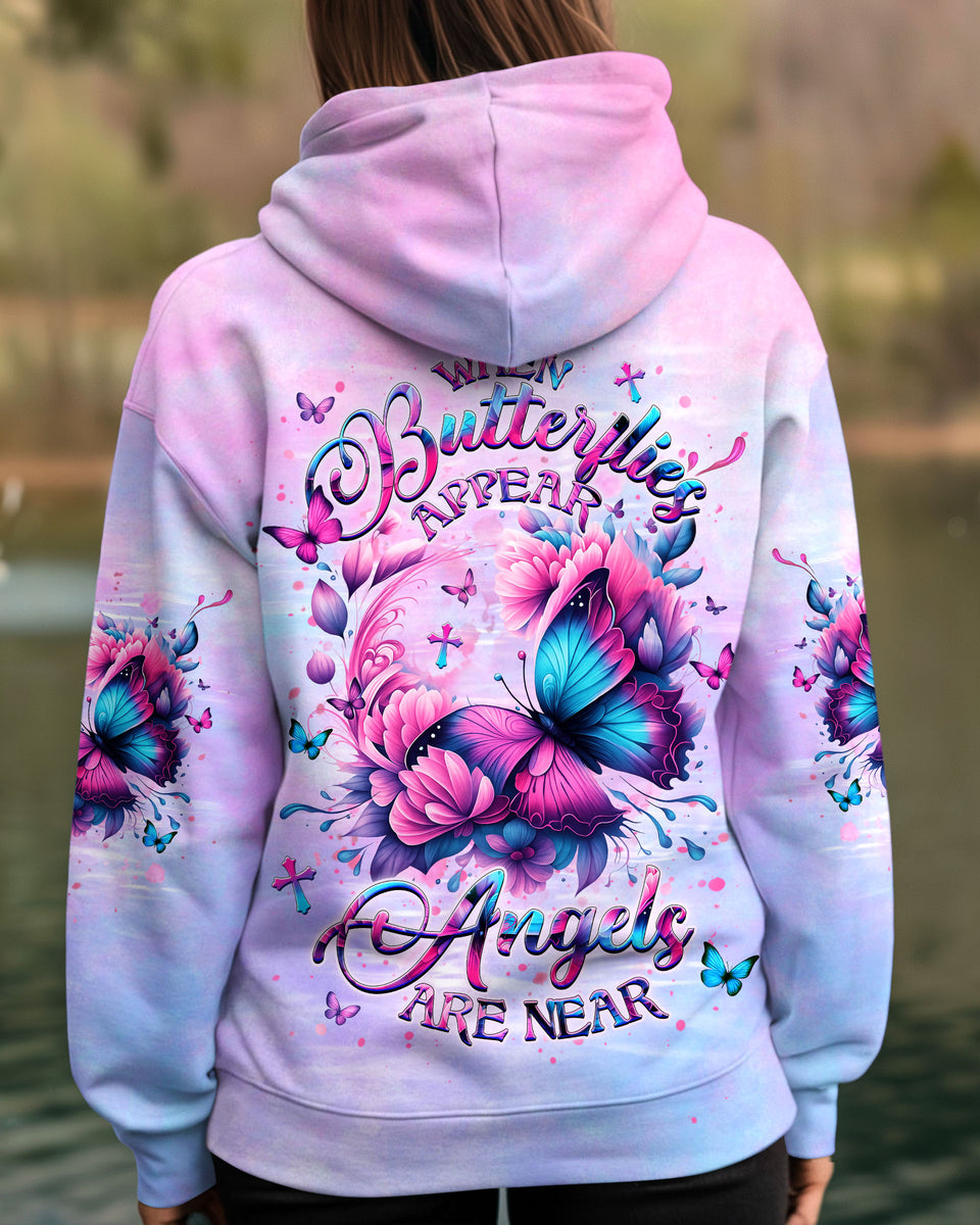 When Butterflies Appear Angels Are Near Women's All Over Print Shirt ...