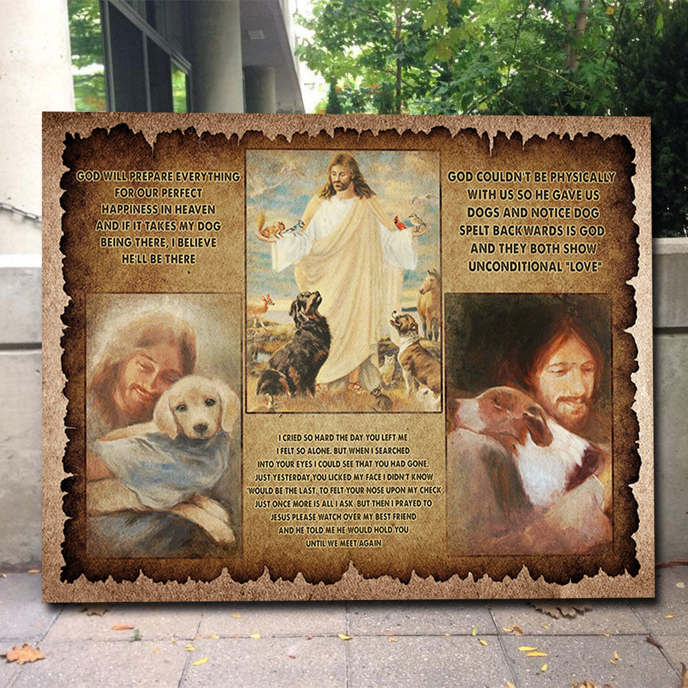 Jesus With Dogs Bible Canvas - Lath2809213 – Faith Hope Love
